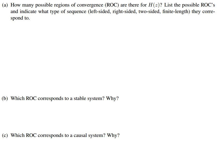 Solved A discrete-time LT1 system with system function H(z) | Chegg.com
