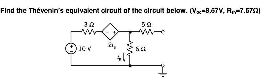 Solved Find the Thevenin's equivalent circuit of the circuit | Chegg.com