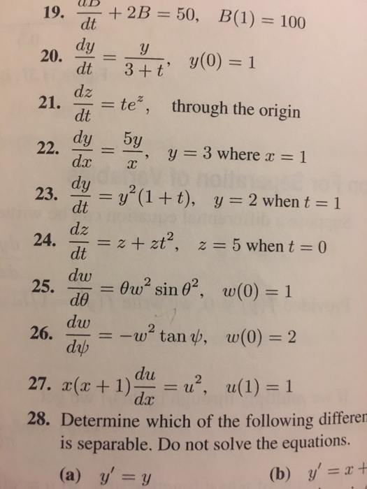 Solved Find the solutions to the differential equations | Chegg.com
