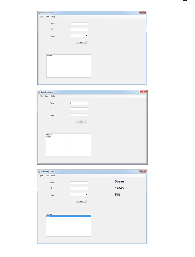 Solved Program Overview Create a data entry form for | Chegg.com