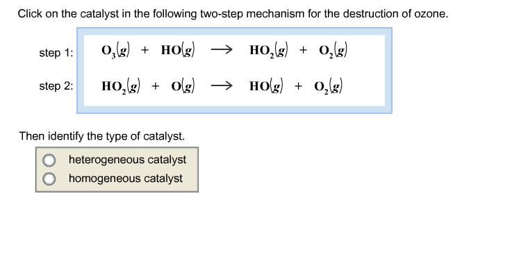 Solved Click on the catalyst in the following two-step | Chegg.com