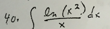 Solved Integral ln(x^2)/x dx | Chegg.com