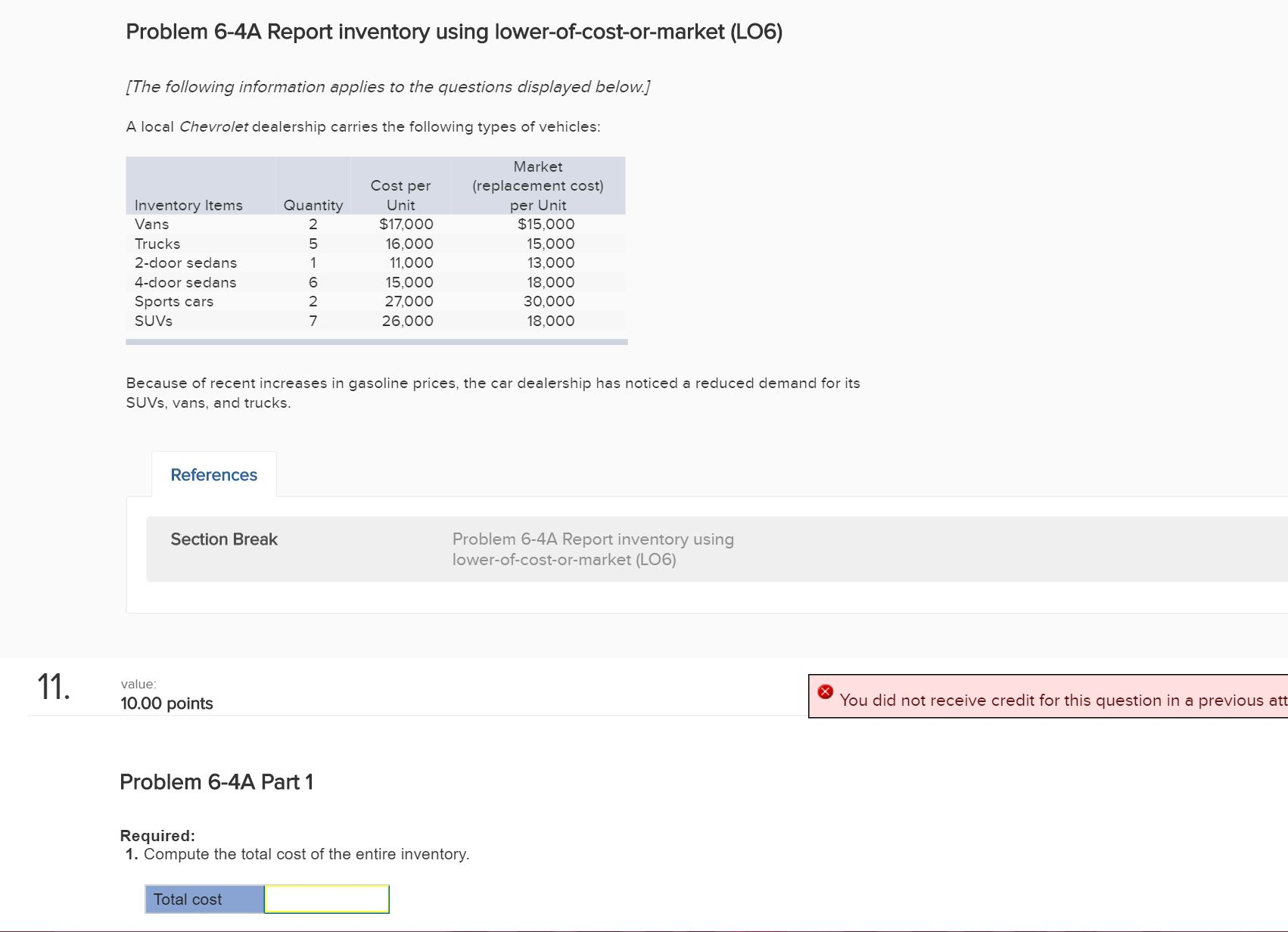 Solved Problem 6-4A Report inventory using | Chegg.com