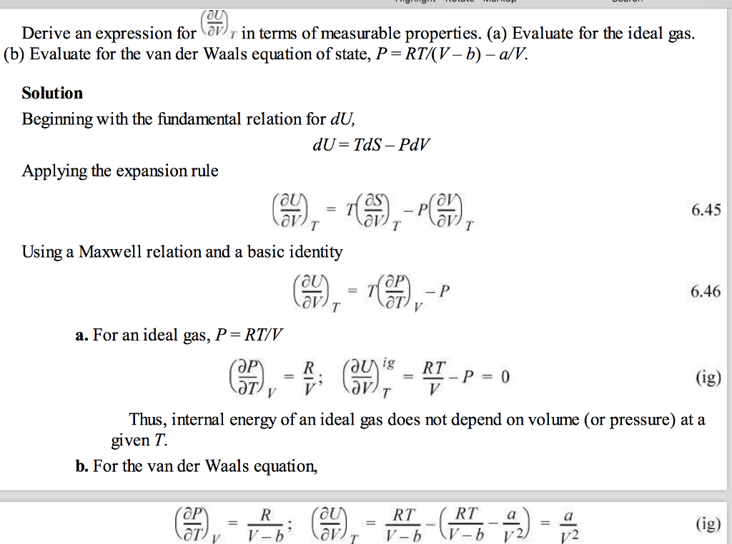 Solved 6.8. Express the Joule-Thomson coefficient in terms | Chegg.com