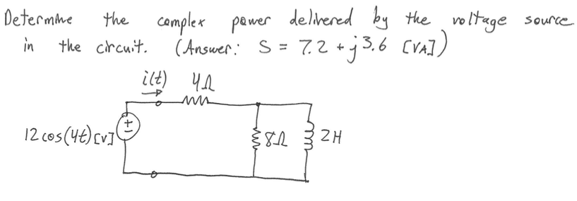 Solved Determine the complex power delivered by the voltage | Chegg.com