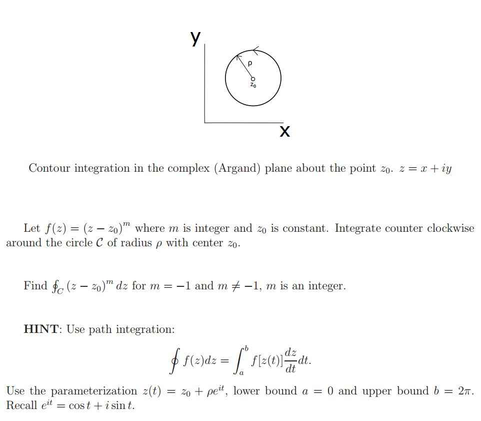 Solved Contour Integration In The Complex Argand Plane 3625