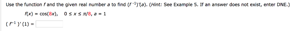 Solved Use the function fand the given real number a to find | Chegg.com