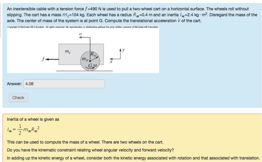 Solved An inextensible cable with a tension force f = 490 N | Chegg.com