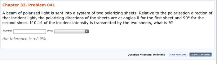 Solved A beam of polarized light is sent into a system of | Chegg.com