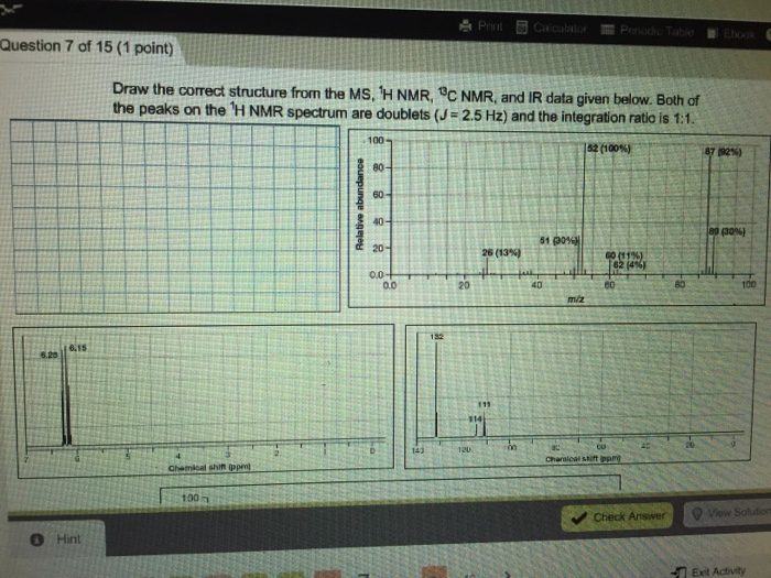 Solved Draw the correct structure from the MS, ^1H NMR, ^13C | Chegg.com