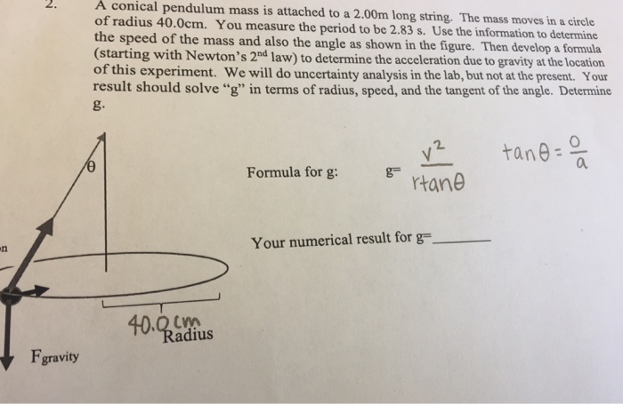 Solved A conical pendulum mass is attached to a 2.00m long | Chegg.com Solved A conical pendulum mass is attached to a 2.00m long | Chegg.com