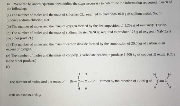 Solved Write the balanced equation, then outline the steps | Chegg.com