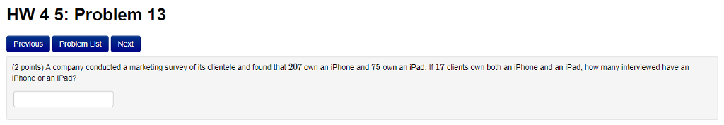Solved HW 4 5: Problem 13 Previous Problem ListNext (2 | Chegg.com