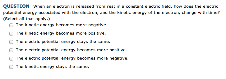 Solved When an electron is released from rest in a constant | Chegg.com
