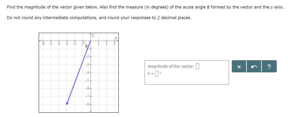 Solved Find the magnitude of the vector given below. Also | Chegg.com