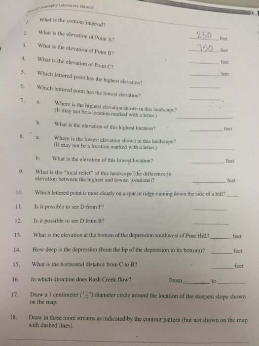 Solved EXERCISE 7 Contour Lines Name Section EXERCISE 7 | Chegg.com