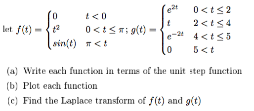 Solved Let f(t) = {0 t