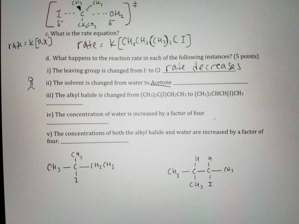 Solved 1. Consider the following reaction: (4 points) CH3 | Chegg.com