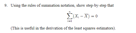 Solved 9. Using the rules of summation notation, show | Chegg.com