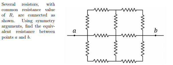 Solved Several resistors, with common resistance value of R, | Chegg.com