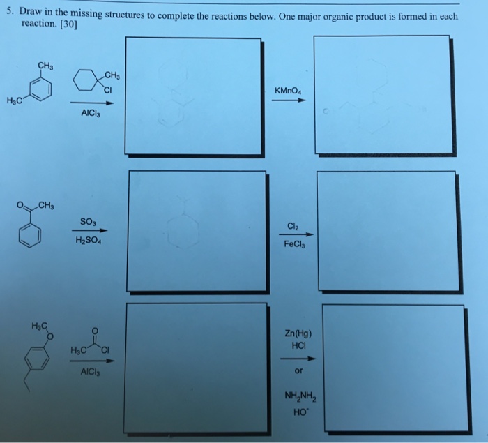 Solved Draw in the missing structures to complete the | Chegg.com