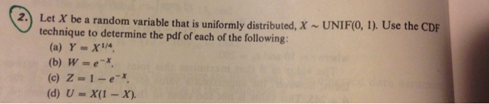 Solved Let X be a random variable that is uniformly | Chegg.com