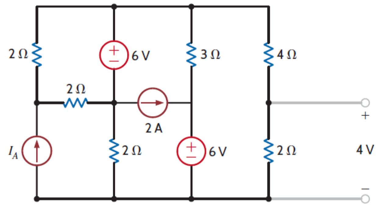 Solved 4- If the power supplied by the 2-A current source is | Chegg.com