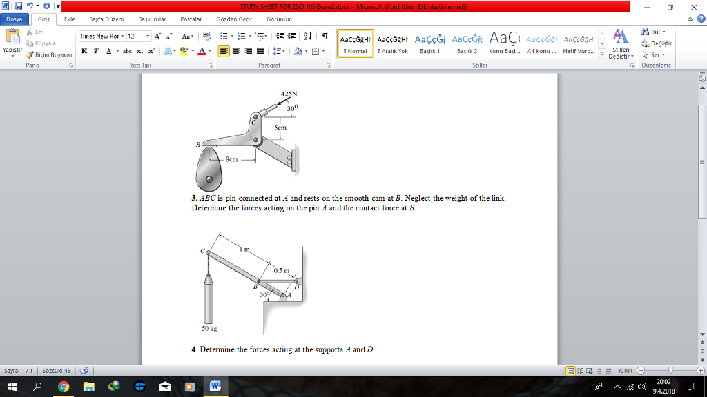 Solved STUDY SHEET FOR ESCI 106 Exam2.docx Microsoft Word | Chegg.com