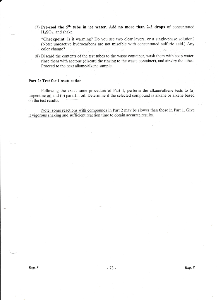 Solved Experimental Procedure Part 1. Known Samples of | Chegg.com