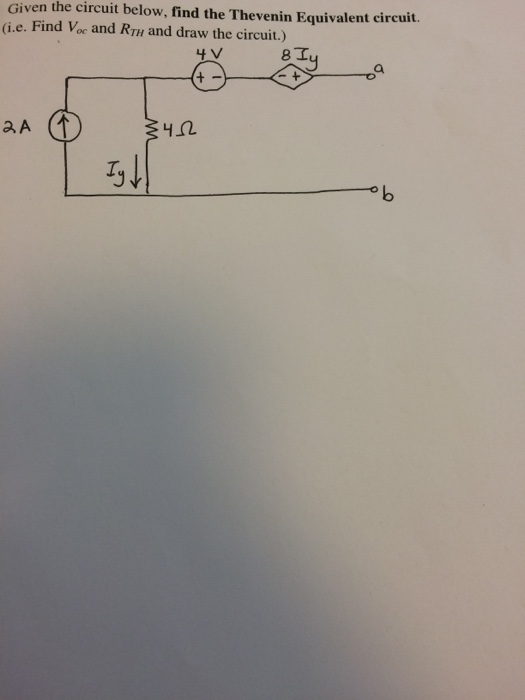 Solved Given the circuit below, find the Thevenin Equivalent | Chegg.com