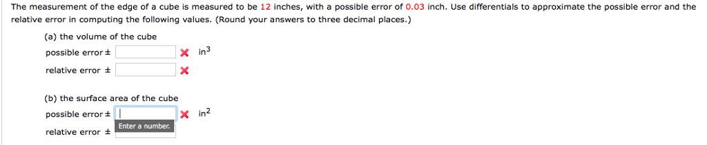Solved The measurement of the edge of a cube is measured to | Chegg.com