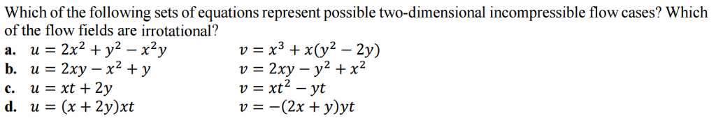 Solved Which of the following sets of equations represent | Chegg.com