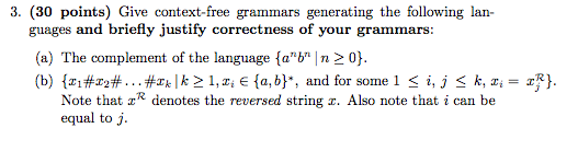 Solved Give context-free grammars generating the following | Chegg.com