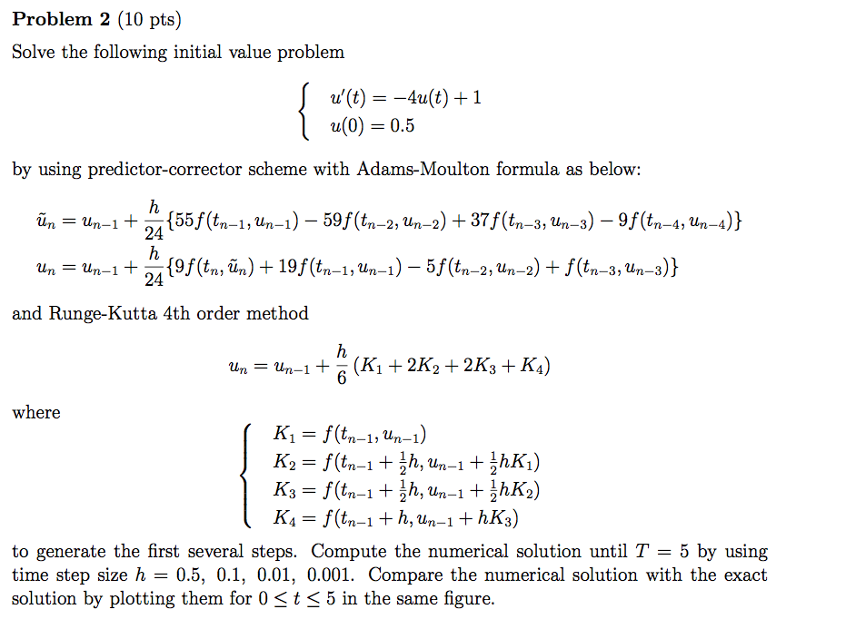 Solved Problem 2 (10 pts) Solve the following initial value | Chegg.com