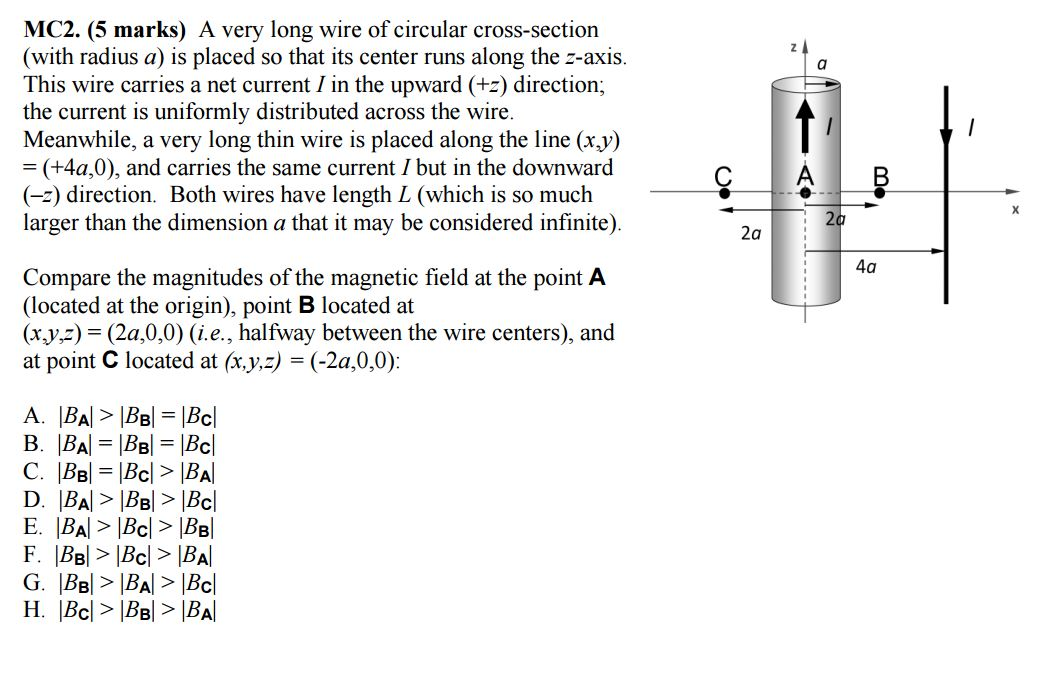 Solved A very long wire of circular cross-section (with | Chegg.com