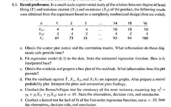 Regression Anaalysis and Data Set Questions Data | Chegg.com