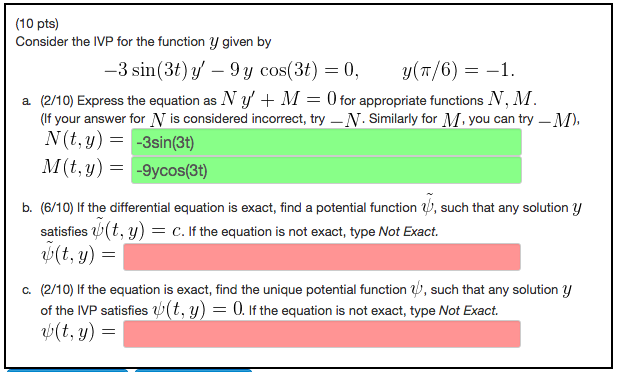 Solved Consider the IVP for the function y given by | Chegg.com