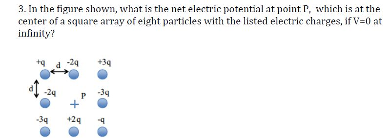 Solved 3. In the figure shown, what is the net electric | Chegg.com