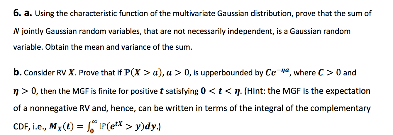 Using the characteristic function of the multivariate | Chegg.com