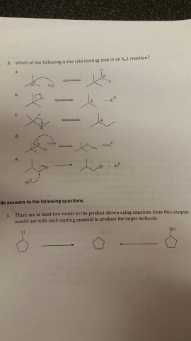 Solved Which of the following is the rate limiting step in | Chegg.com