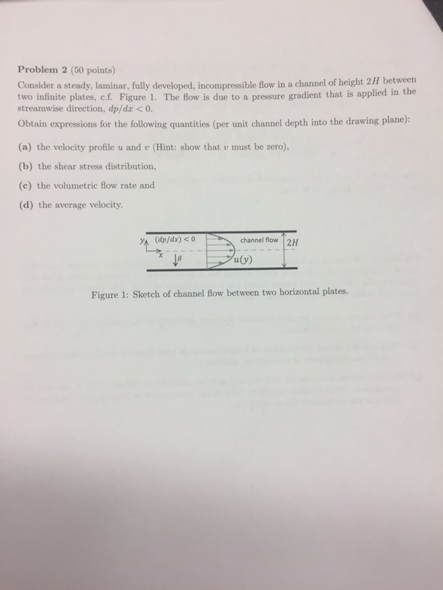 Consider a steady, laminar, fully developed, | Chegg.com