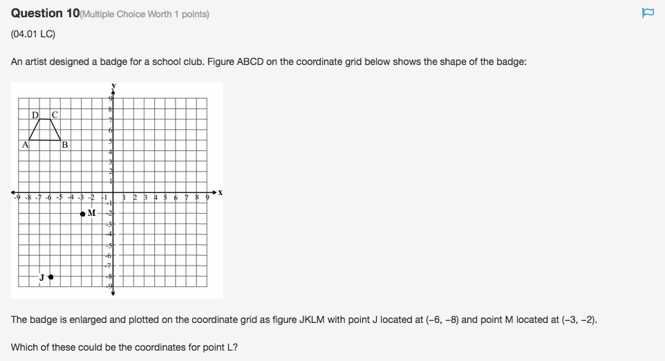 Solved Question 10(Multiple Choice Worth 1 points) (04.01 LC | Chegg.com