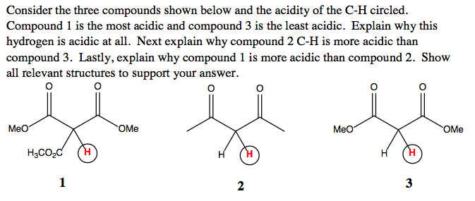 Solved Consider the three compounds shown below and the | Chegg.com