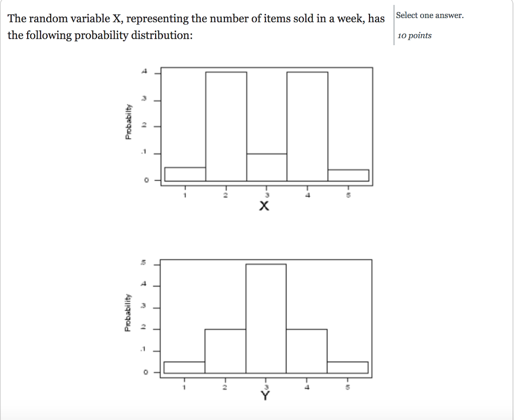 Solved Select one answer. The random variable X, | Chegg.com
