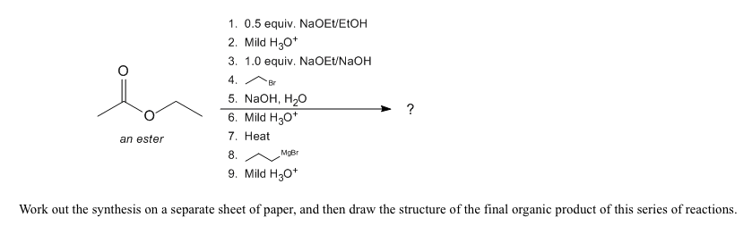 Solved Work out the synthesis on a separate sheet of paper. | Chegg.com