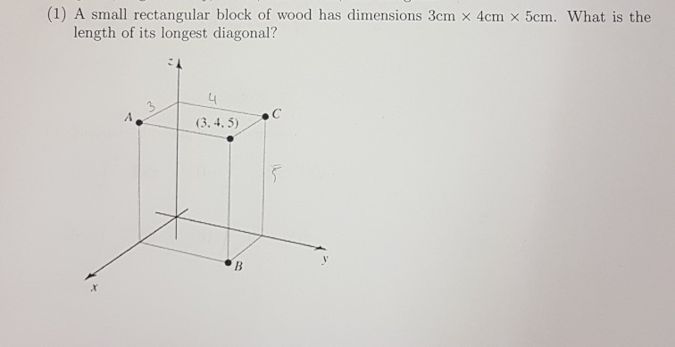 Solved (1) A small rectangular block of wood has dimensions | Chegg.com