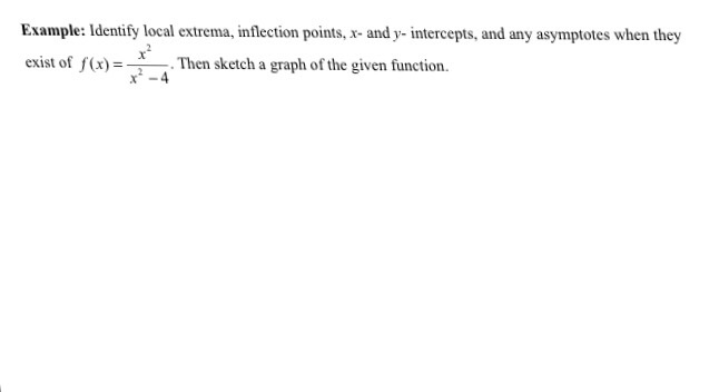 Solved Identify local extrema, inflection points, x- and y- | Chegg.com