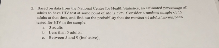 Solved Based on data from the National Center for Health | Chegg.com