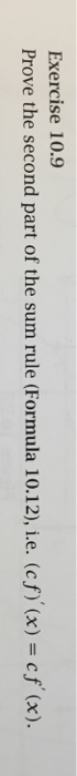 Solved Prove The Second Part Of The Sum Rule Formula Chegg