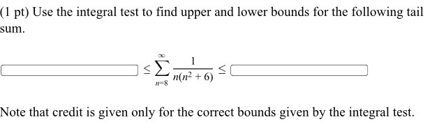 Solved Use the integral test to find upper and lower bounds | Chegg.com